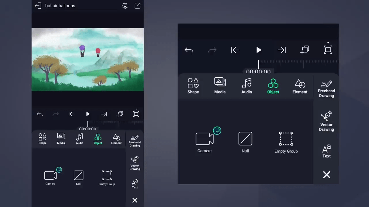 Camera Objects in Alight Motion